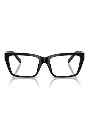 Tiffany & Co. 54mm Pillow Optical Glasses - Shiny Black