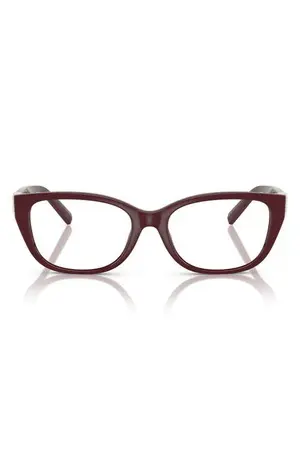 Tiffany & Co. 54mm Pillow Optical Eyeglasses - Burgundy