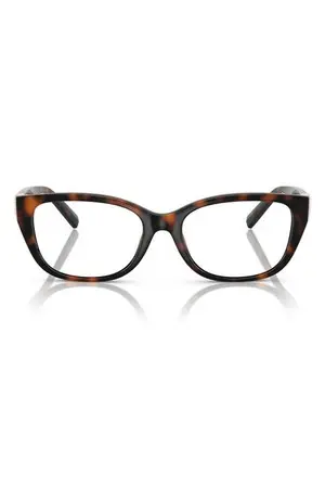 Tiffany & Co. 54mm Pillow Optical Eyeglasses - Havana