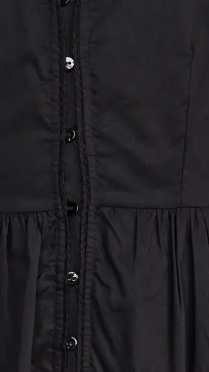 Playa Lucila Button Maxi Dress - Black