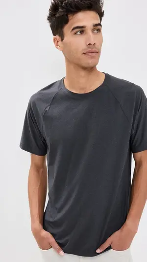 RHONE Reign Short Sleeve Tee - Black Heather