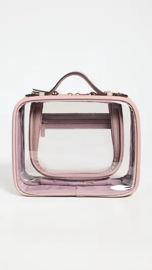 CALPAK Medium Clear Cosmetics Case - Mauve