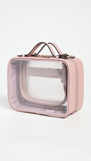 CALPAK Medium Clear Cosmetics Case - Mauve
