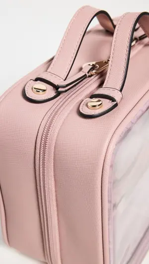 CALPAK Medium Clear Cosmetics Case - Mauve