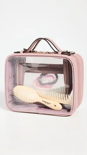 CALPAK Medium Clear Cosmetics Case - Mauve