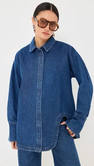 Lioness Off Duty Denim Shirt - Dark Denim