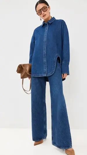 Lioness Off Duty Denim Shirt - Dark Denim