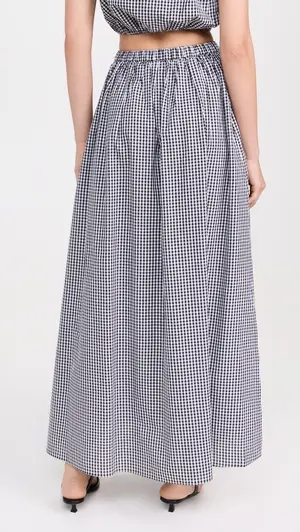 Playa Lucila Maxi Skirt - Black Gingham