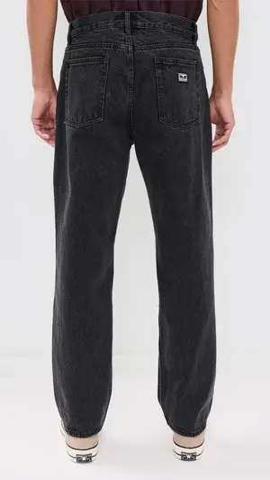 Obey Hardwork Denim Jeans - Faded Black
