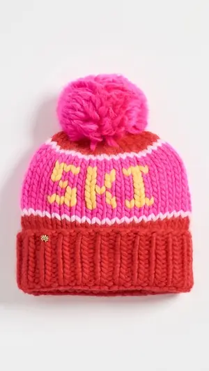 Lele Sadoughi Ski Beanie - Red Hot