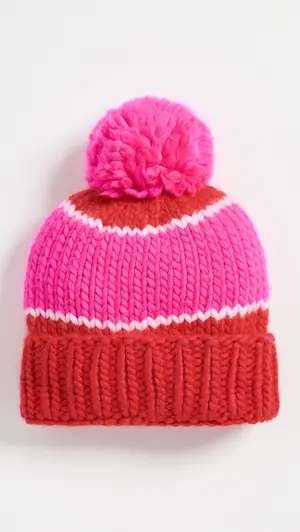 Lele Sadoughi Ski Beanie - Red Hot