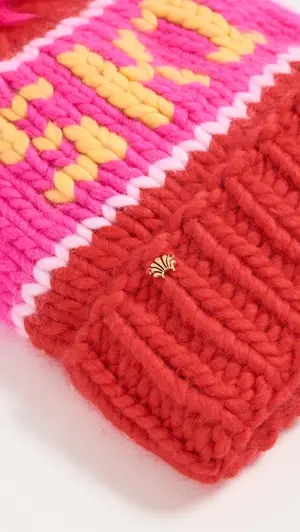 Lele Sadoughi Ski Beanie - Red Hot