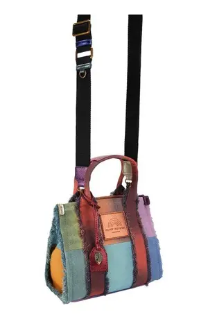 Kurt Geiger Small Southbank Patchwork Denim Tote Bag