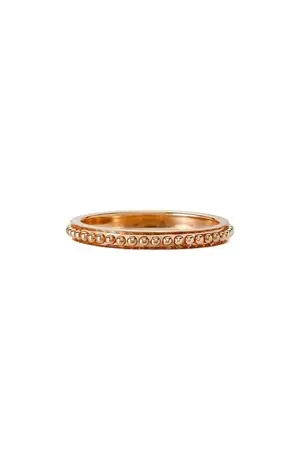 Sethi Couture Channel Bead Band Ring - Rose Gold