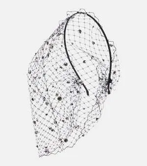 JENNIFER BEHR Stella Embellished Headband - Black