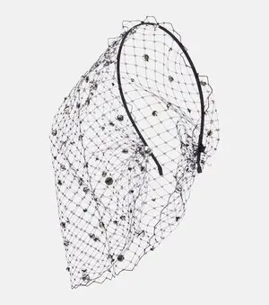 JENNIFER BEHR Stella Embellished Headband - Black