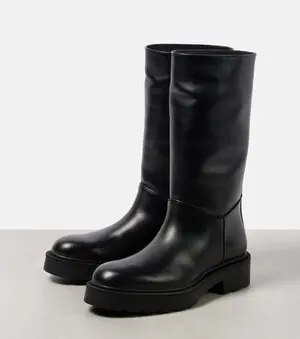 THE ROW Nobilis Tr Leather Boots - Black