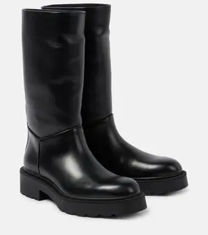 THE ROW Nobilis Tr Leather Boots - Black