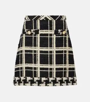 Valentino Garavani Mossi Wool-blend Tweed Miniskirt
