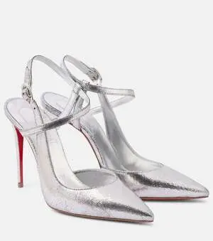Christian Louboutin Silver Tone Shoes For Women