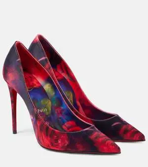 CHRISTIAN LOUBOUTIN Kate 100 Floral Pumps - Multicoloured