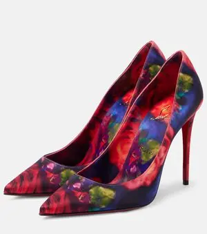 CHRISTIAN LOUBOUTIN Kate 100 Floral Pumps - Multicoloured