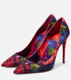 CHRISTIAN LOUBOUTIN Kate 100 Floral Pumps - Multicoloured