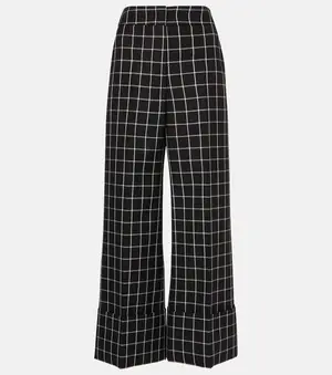 Valentino Garavani Mossi Virgin Wool Wide-leg Pants