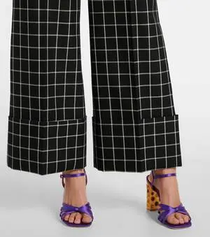 Valentino Garavani Mossi Virgin Wool Wide-leg Pants