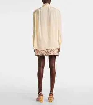 Valentino Garavani Silk Crepe De Chine Shirt With Ruffle Detail
