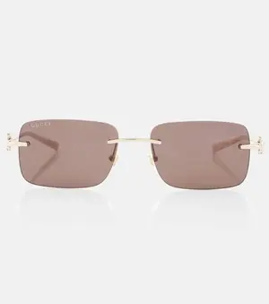 Gucci Horsebit Rectangle Sunglasses
