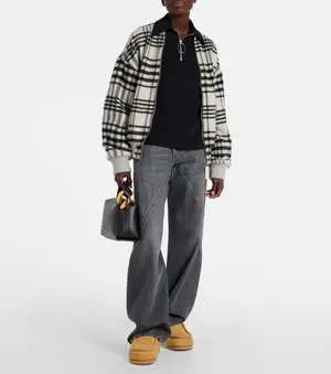 JW Anderson Shearling-lined Suede Mules - Yellow