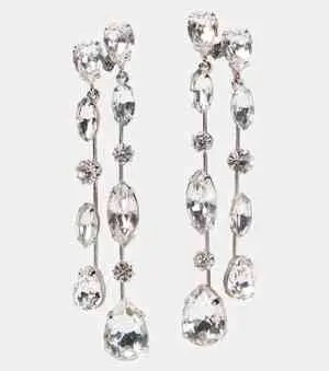 JENNIFER BEHR Nessa Crystal Drop Earrings - Silver