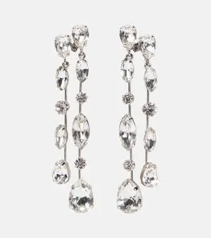 JENNIFER BEHR Nessa Crystal Drop Earrings - Silver