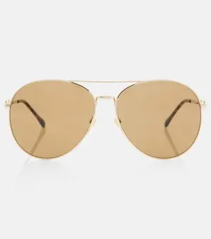Gucci Horsebit Aviator Sunglasses - Gold