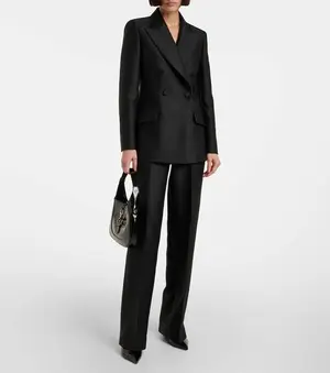 Gucci Wool And Silk Gabardine Straight Pants