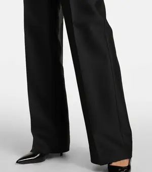 Gucci Wool And Silk Gabardine Straight Pants