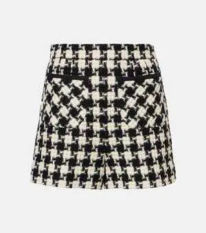 Valentino Garavani Mossi Tweed Shorts - White