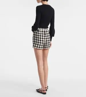 Valentino Garavani Mossi Tweed Shorts - White