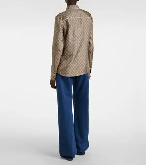 Gucci Gg Silk Twill Shirt