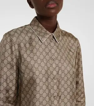 Gucci Gg Silk Twill Shirt