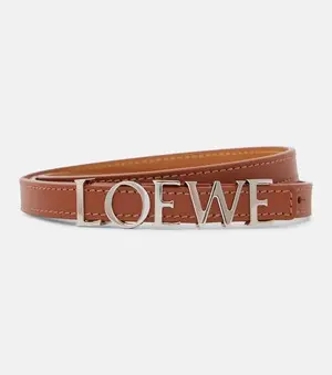 Loewe Loewe Bold Leather Belt Brown