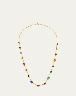 BEN-AMUN 24k Yellow Multi-stone Station Necklace - Gold