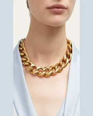 BEN-AMUN Polished Link Necklace - Gold
