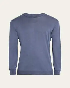 Giorgio Armani Cotton And Silk Crewneck Sweater