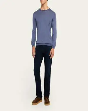 Giorgio Armani Cotton And Silk Crewneck Sweater