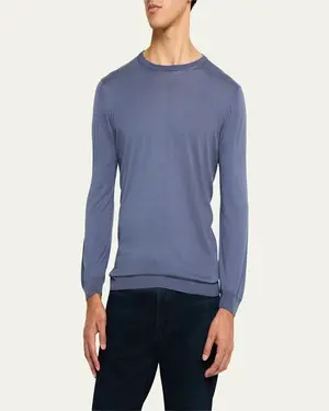 Giorgio Armani Cotton And Silk Crewneck Sweater