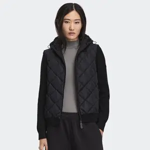 Canada Goose Hybridge Quilted Knit Hooded Jacket - Black