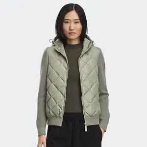Canada Goose Hybridge Quilted Knit Hooded Jacket - Sagebrush