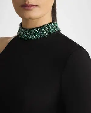 Zac Posen X Wicked Crystal Crepe Mini Dress